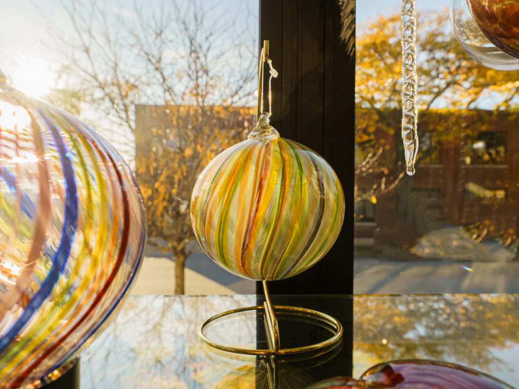 Multi-color Cane Ornament – Ignite Glass Studios